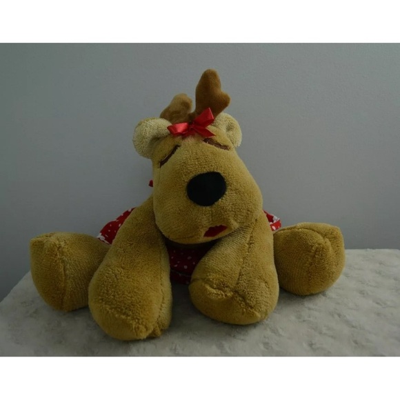 Hallmark | Toys | Hallmark Girl Moose Plush Stuffed Animal Toy Red ...